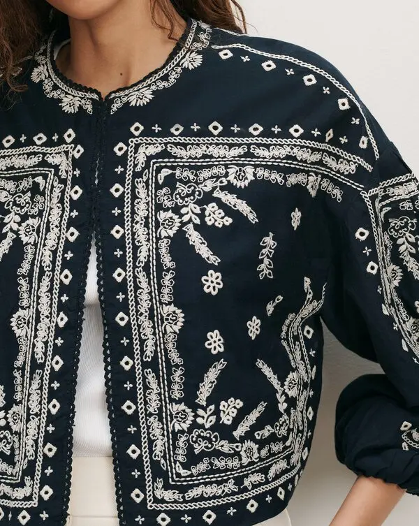 Veronica Beard Drake Embroidered Jacket