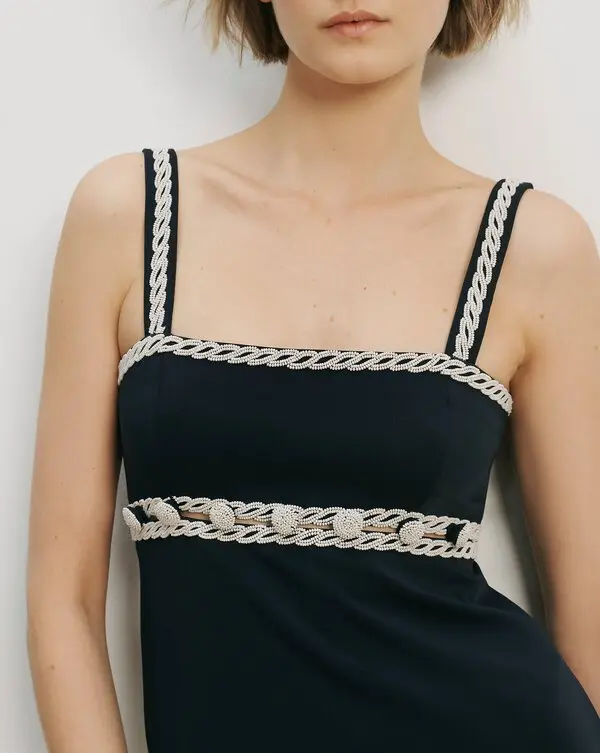 Veronica Beard Lunette Beaded Mini Dress