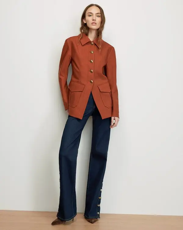 Veronica Beard Laramie Removable-collar Dickey Jacket