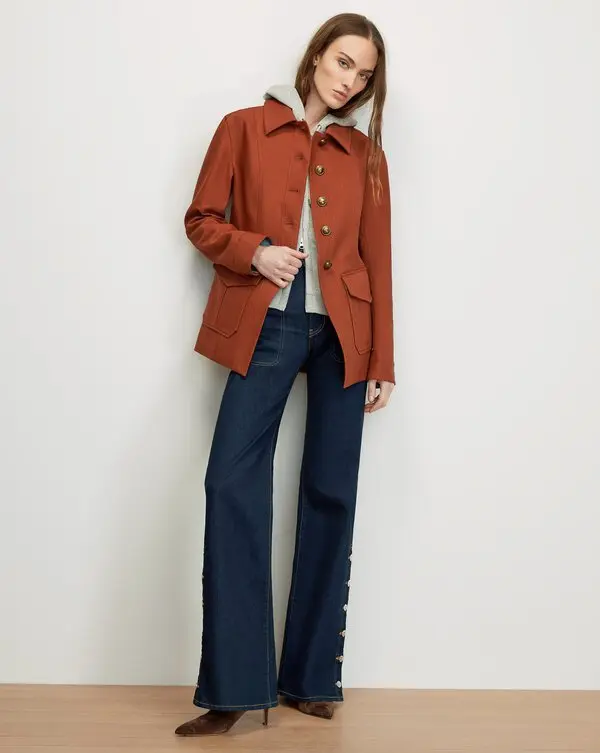 Veronica Beard Laramie Removable-collar Dickey Jacket