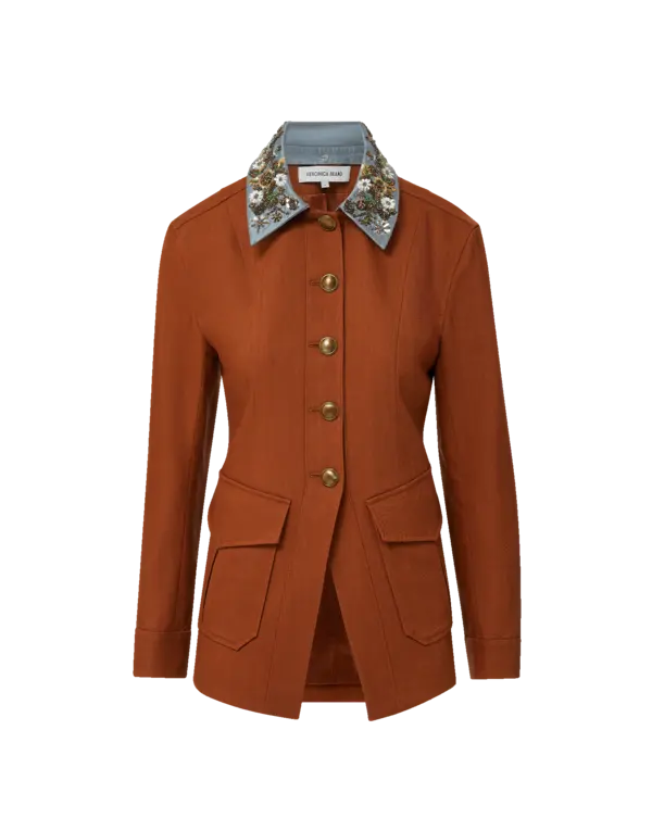 Veronica Beard Laramie Removable-collar Dickey Jacket