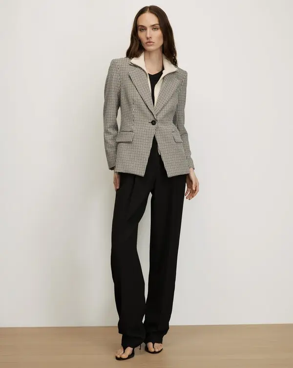 Veronica Beard Healy Houndstooth Dickey Jacket