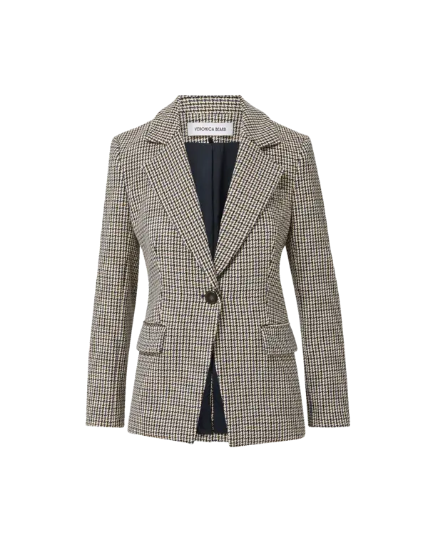 Veronica Beard Healy Houndstooth Dickey Jacket