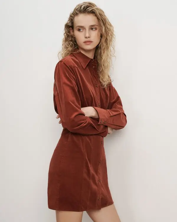 Veronica Beard Evren Corduroy Mini Dress