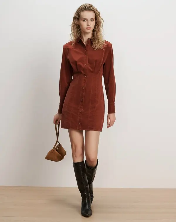 Veronica Beard Evren Corduroy Mini Dress