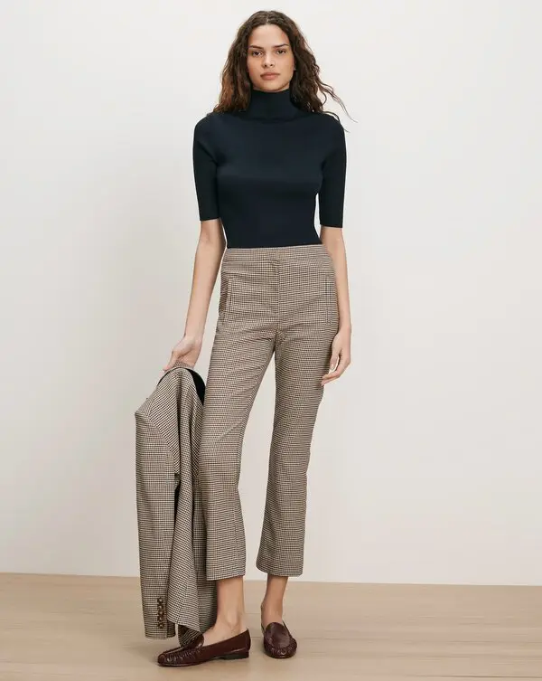 Veronica Beard Arte Kick-flare Pant Rust Navy Multi