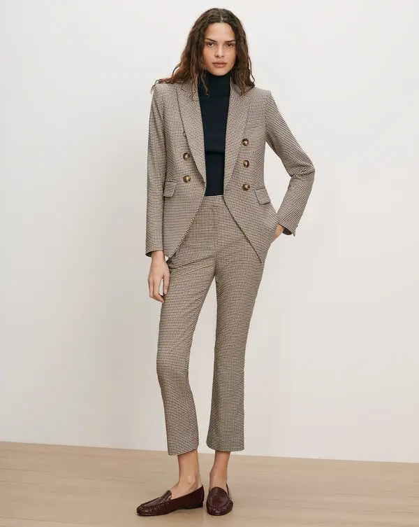 Veronica Beard Arte Kick-flare Pant Rust Navy Multi