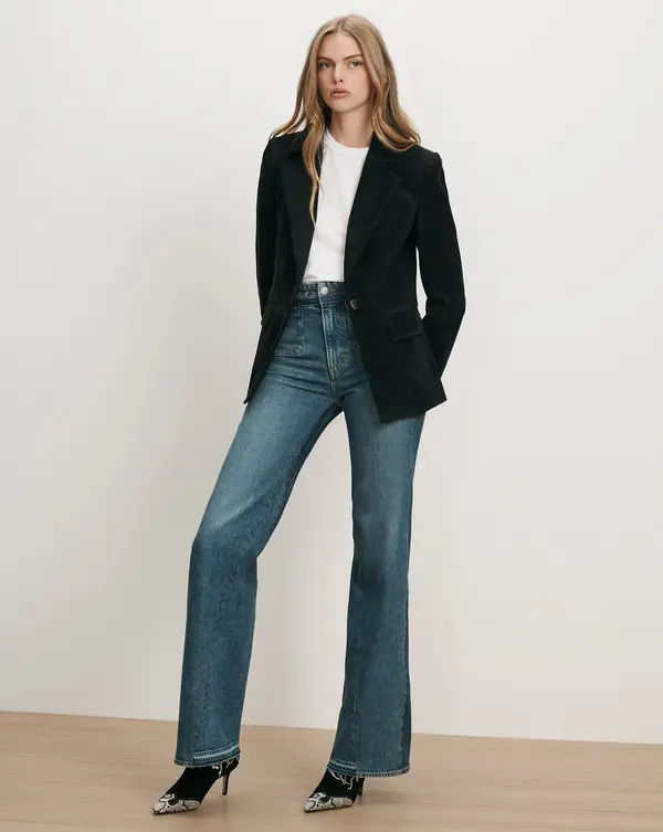 Veronica Beard Healy Suede Dickey Jacket