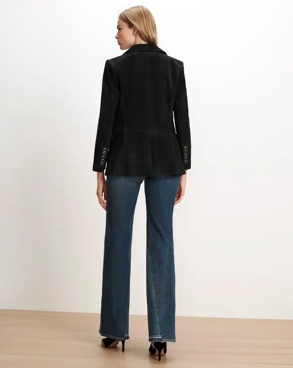 Veronica Beard Healy Suede Dickey Jacket