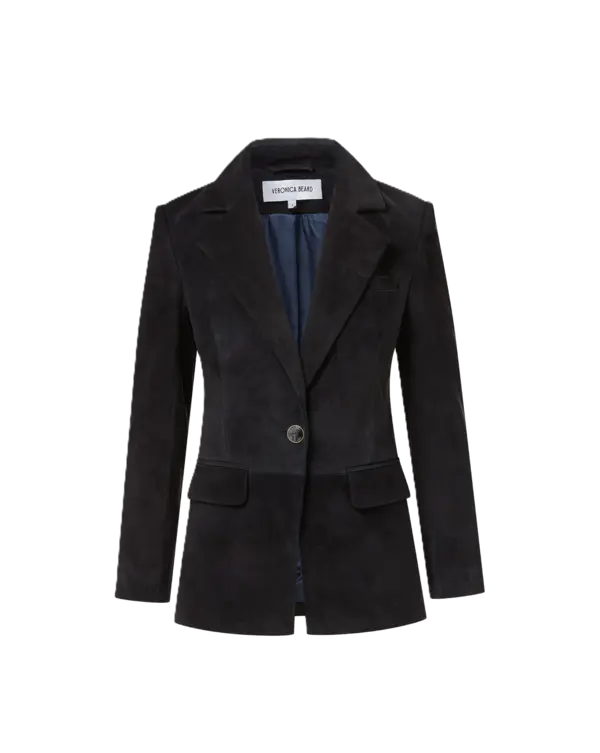 Veronica Beard Healy Suede Dickey Jacket