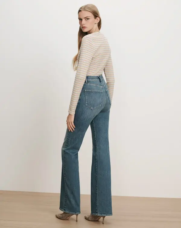 Veronica Beard Faelan Striped Henley Shirt
