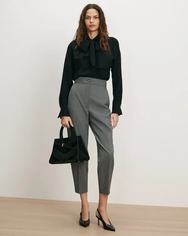 Veronica Beard Caven Slim Cropped Pant