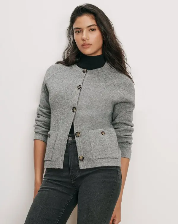 Veronica Beard Elwood Merino Wool Cardigan