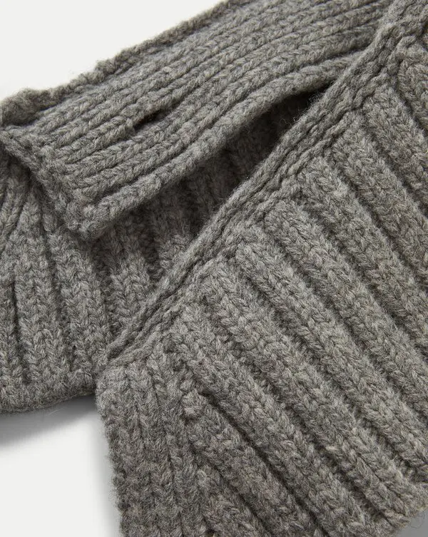 Veronica Beard Wool Ribbed Collar