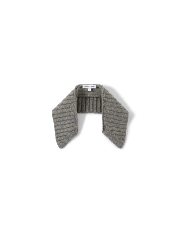 Veronica Beard Wool Ribbed Collar