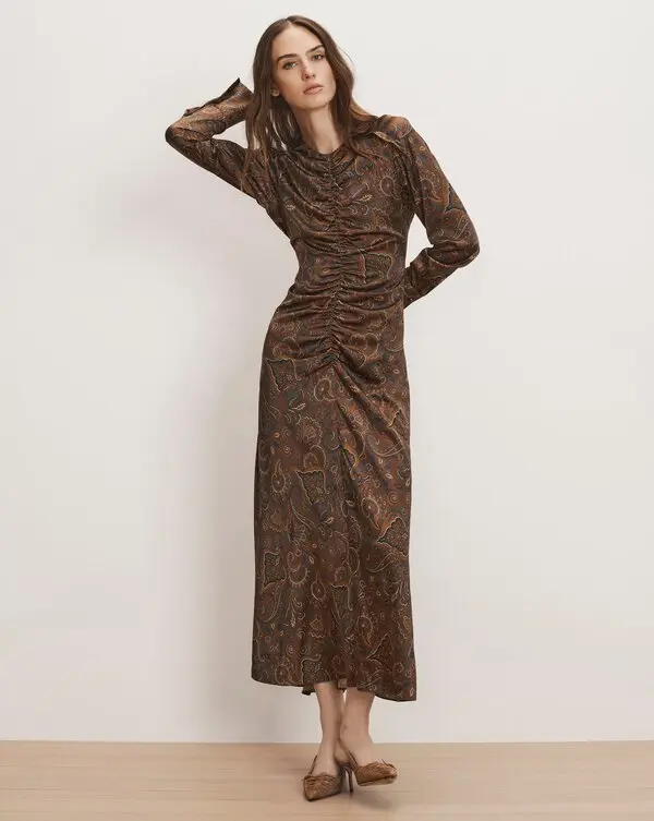 Veronica Beard Irma Stretch-silk Midi Dress