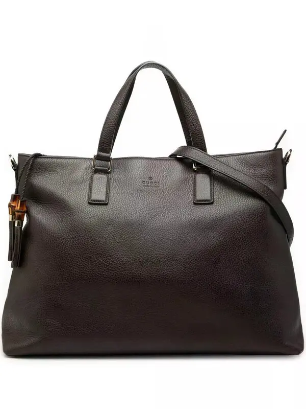 Gucci 2000-2015 Calfskin Bamboo Tassel Satchel