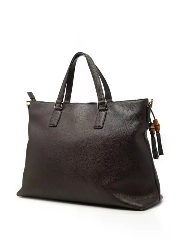 Gucci 2000-2015 Calfskin Bamboo Tassel Satchel