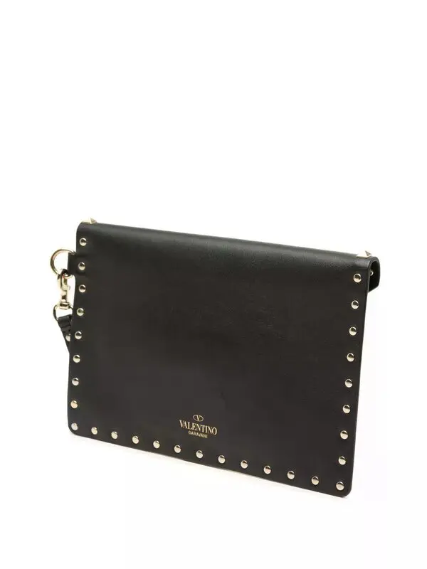 Valentino Garavani 2000-2017 Calfskin Rockstud Envelope Flat Wristlet Clutch Bag