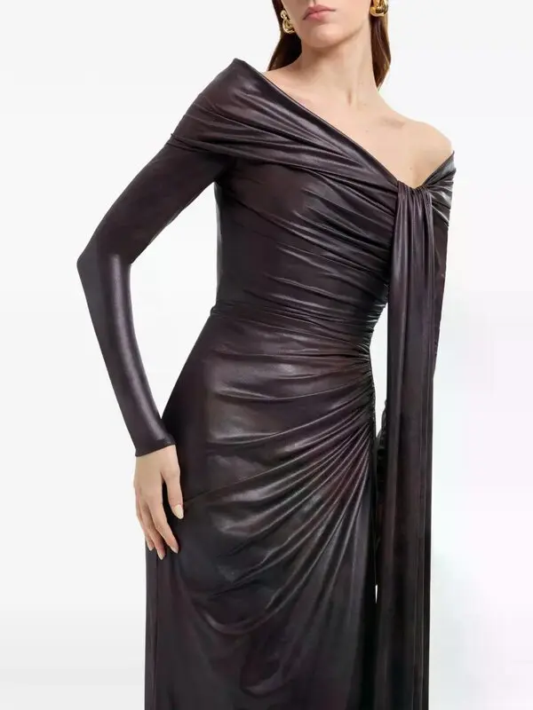 Elie Saab Off-the-shoulder Draped Maxi Dress
