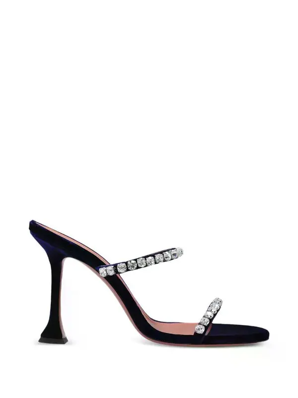 Amina Muaddi Gigi Crystal-embellished Sandals - Blue
