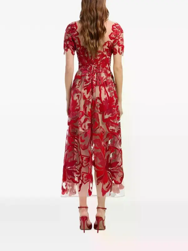 Elie Saab Sequin-embellished Midi Dress