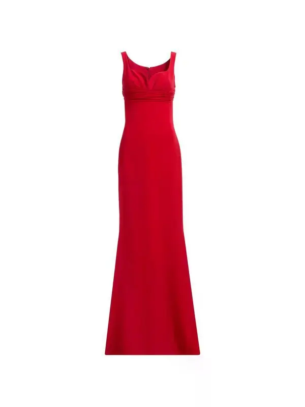 Elie Saab Ruched-bodice Maxi Dress - Red
