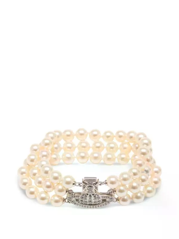 VIVIENNE WESTWOOD Graziella Triple-row Pearl Necklace - Silver