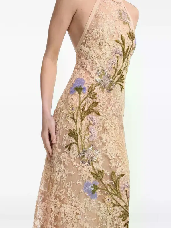 Elie Saab Bead-embroidered Maxi Dress