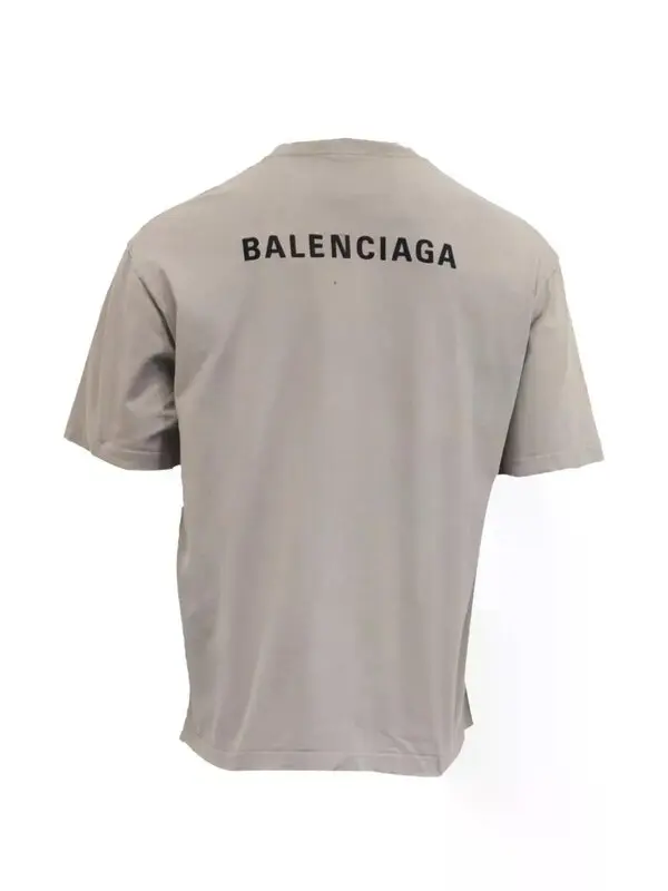 Balenciaga Distressed Logo-print T-shirt
