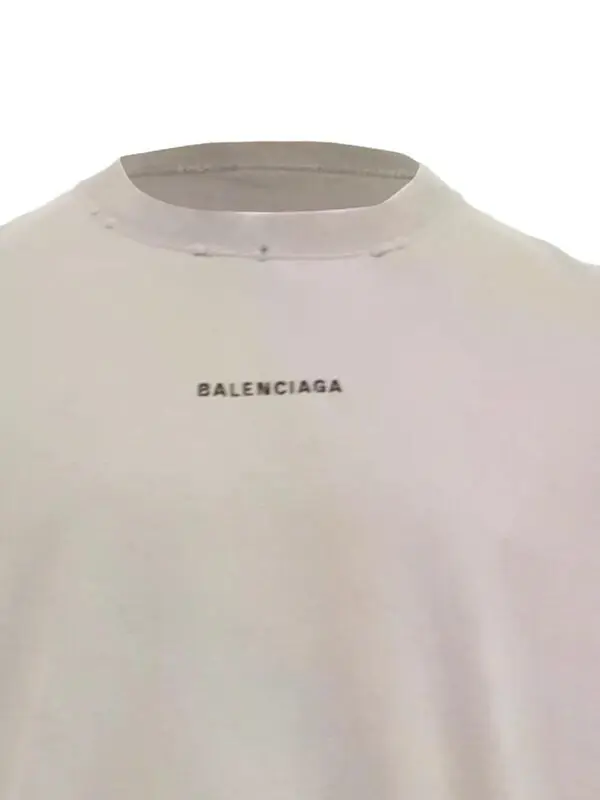 Balenciaga Distressed Logo-print T-shirt