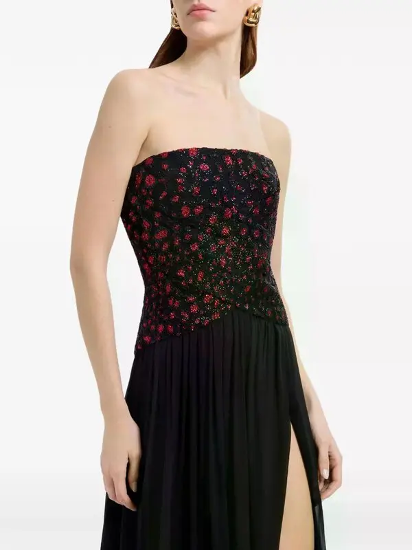 Elie Saab Sequin-embroidered Strapless Maxi Dress