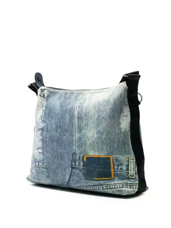 Dior 2001 Printed Denim Speedway Crossbody Bag