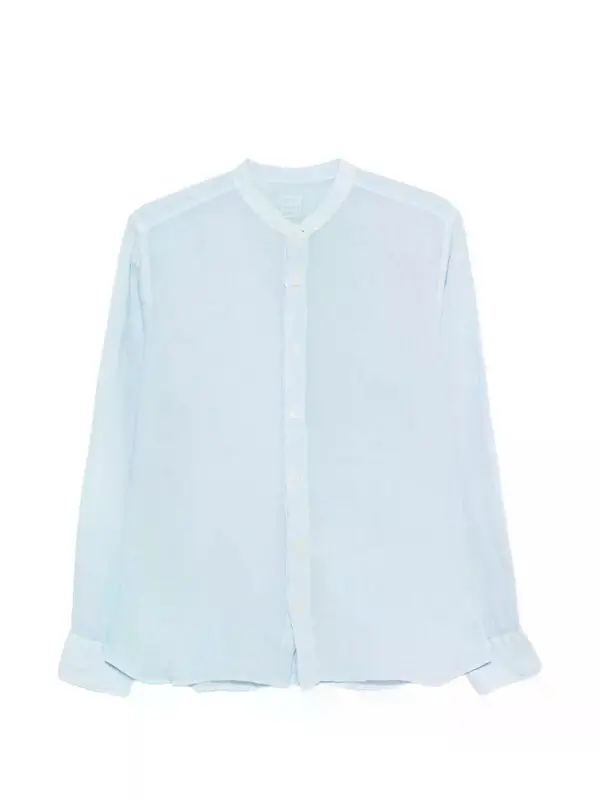 120% Lino Mandarin-collar Slim-fit Shirt