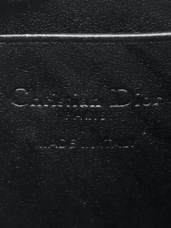 Dior 2015-2026 Lambskin Cannage Lady Call In Phone Holder Satchel - Black