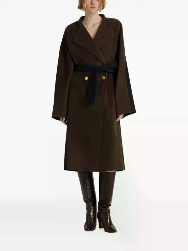 Alberta Ferretti Belted Double-breasted Coat