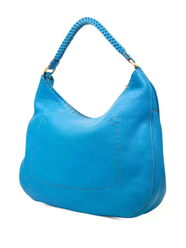 Fendi 2011-2013 Pebbled Leather Selleria Shoulder Bag