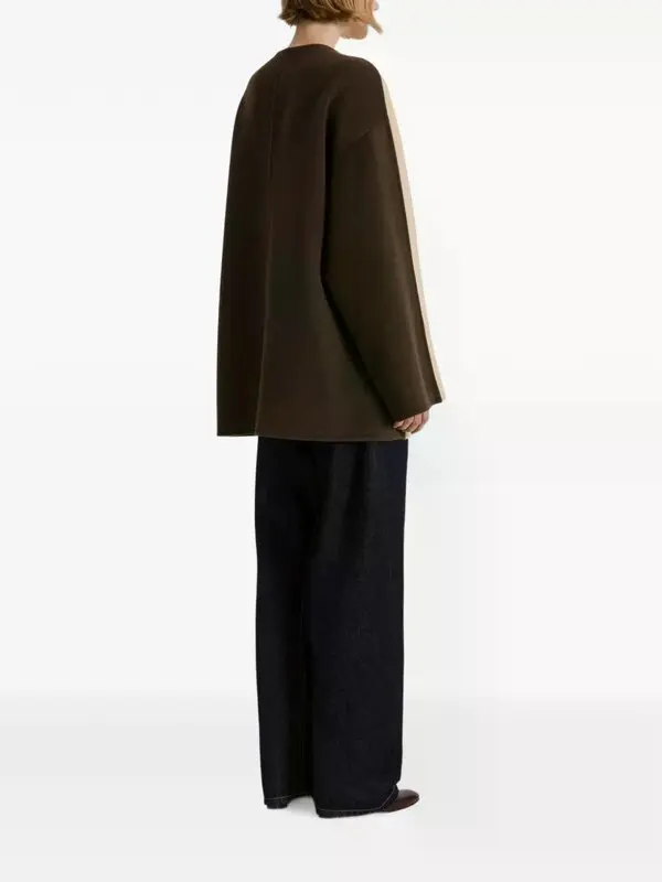 Alberta Ferretti Two-tone Button-up Coat