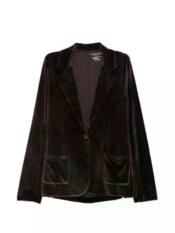Majestic Filatures Velvet Single-breasted Jacket - Brown