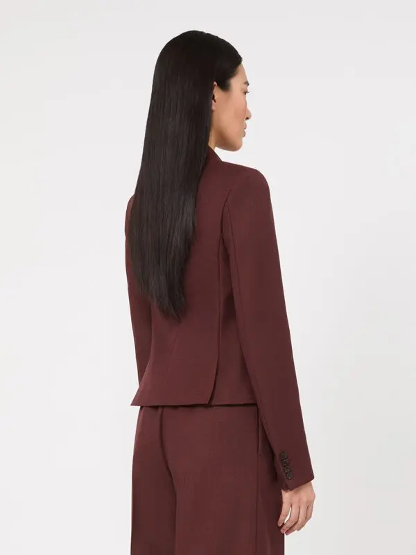 Max Mara Denim-effect Wool Double-breasted Jacket