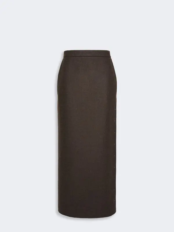 Max Mara Long Felted Wool Skirt