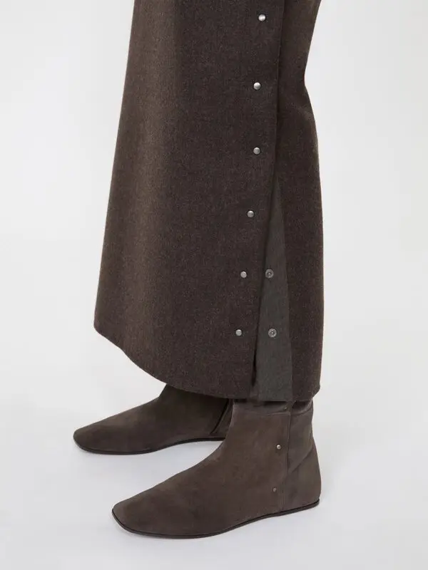 Max Mara Long Felted Wool Skirt