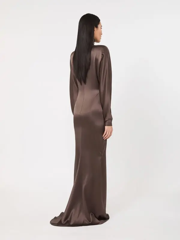 Max Mara Long Silk-satin Dress