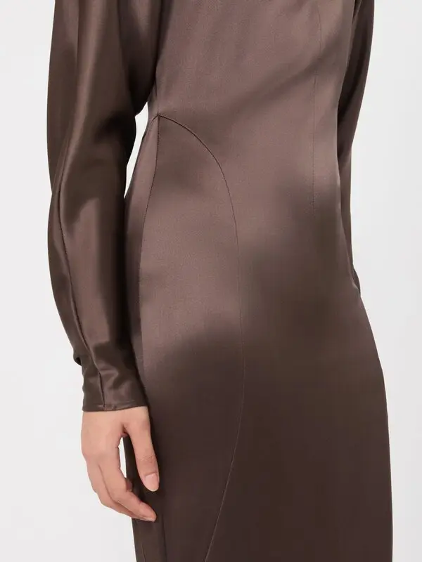 Max Mara Long Silk-satin Dress