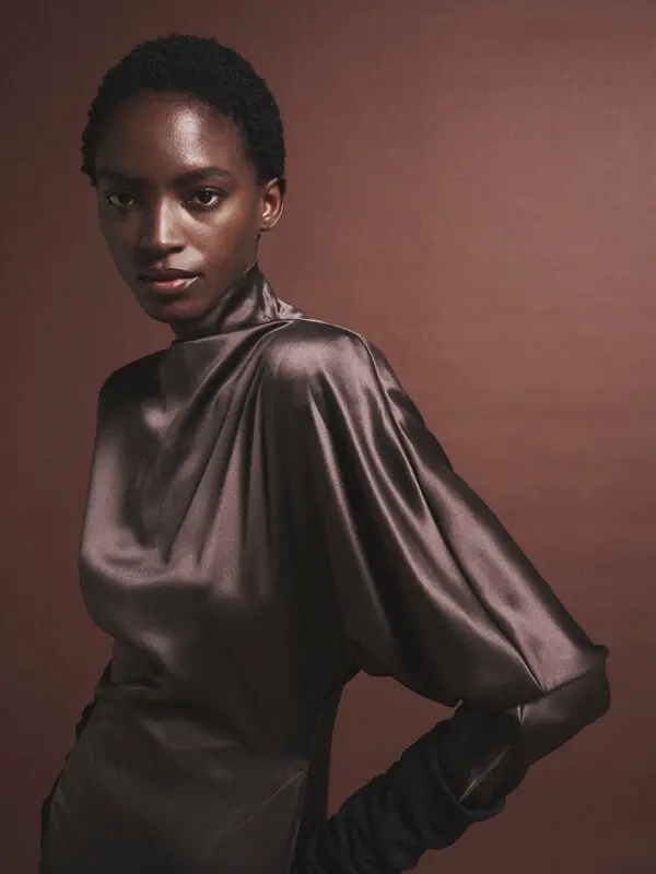 Max Mara Long Silk-satin Dress