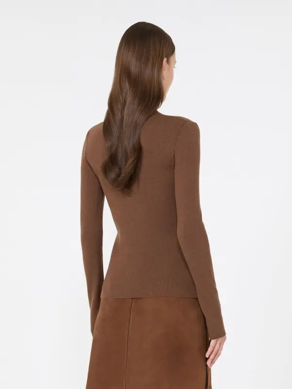 Max Mara Wool Yarn Polo-neck Sweater