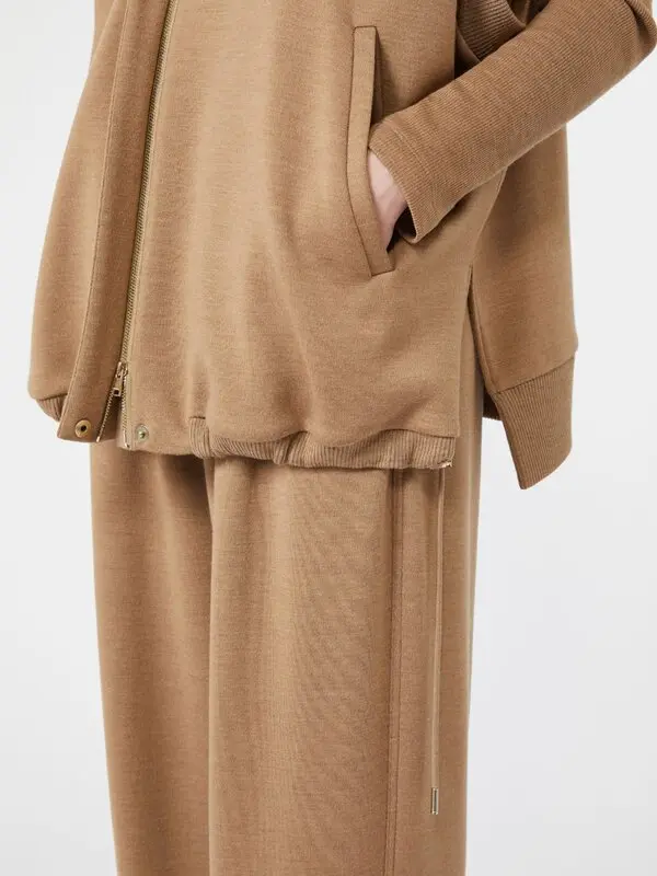 Max Mara Oversized Sleeveless Wool Jersey Jacket