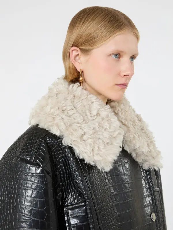 Max Mara Patent Leather Biker Jacket