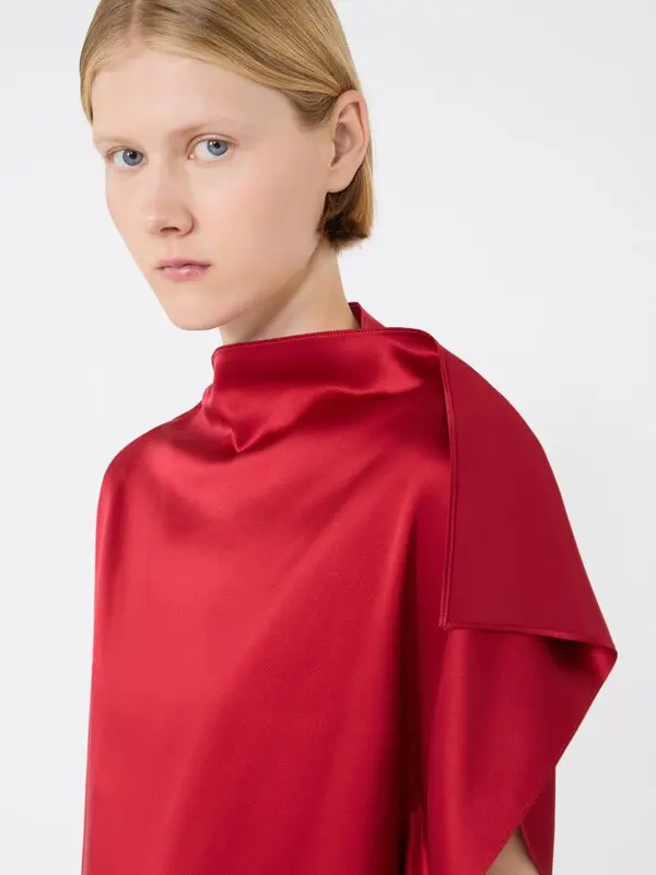 Max Mara Silk Top With Ruffle Detail