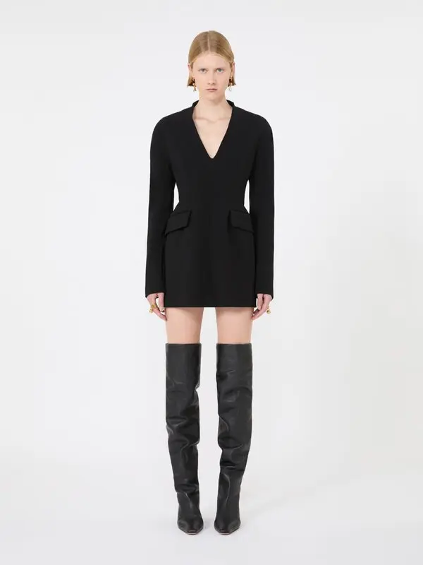 Max Mara Stretch Viscose-blend Hourglass Dress